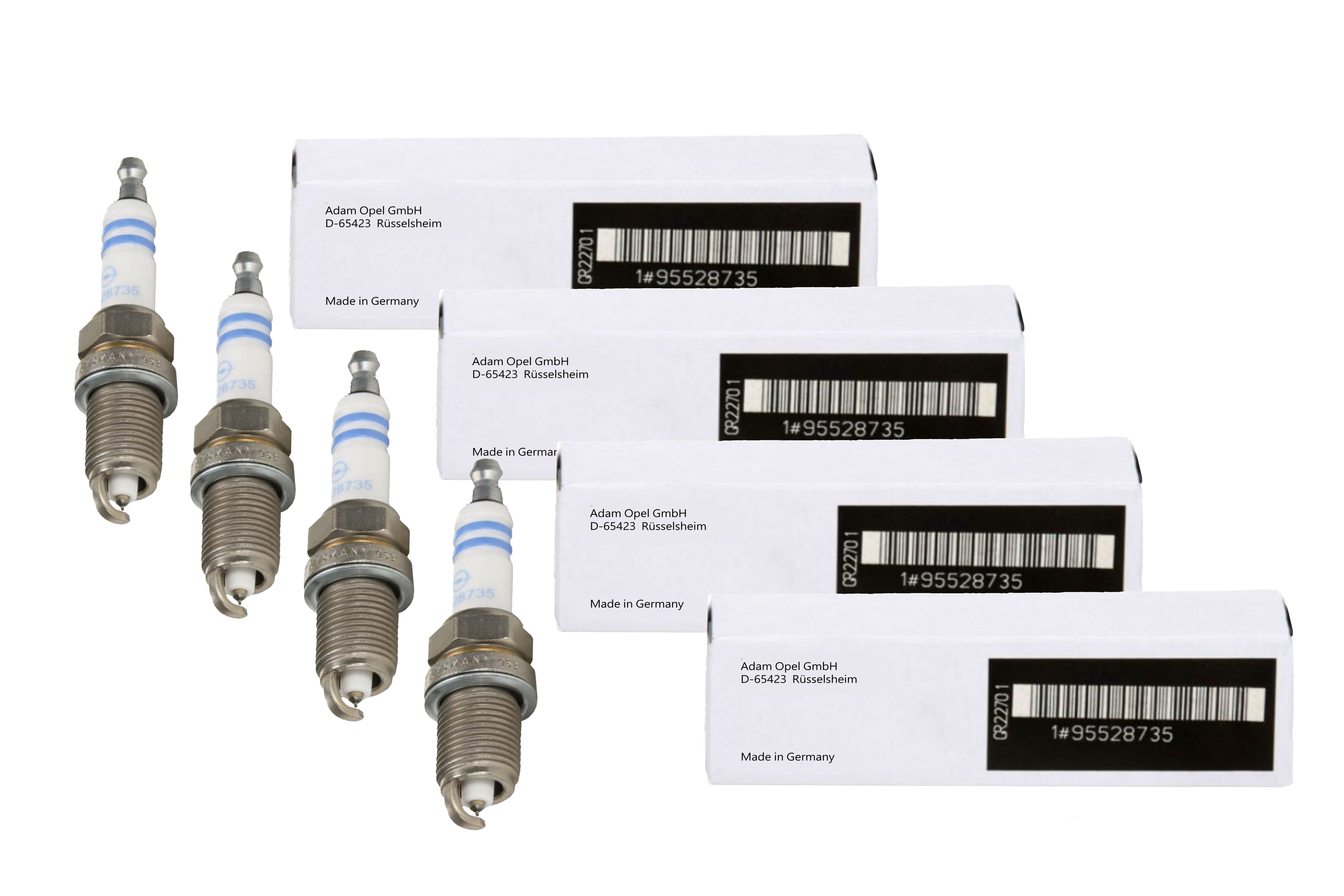 4x original GM Opel spark plug Astra J Corsa D E insignia Zafira 1.2 1. ...